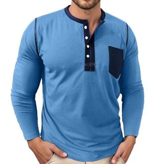 Generic T-shirt d&eacute;contract&eacute; pour homme avec design bloc de couleur et poche de poitrine. T-shirt confortable &agrave; col rond pour une utilisation quotidienne en au