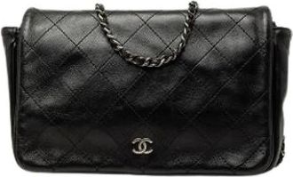 Chanel Sac bandouli&egrave;re matelass&eacute; doccasion - Femme - Pre-owned - Noir - Taille: ONE Size