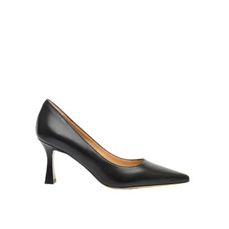 Roberto Festa Milano Femme, Chaussures, Noir, Taille: 35 1/2 EU Escarpins D&eacute;collet&eacute; en Cuir Noir