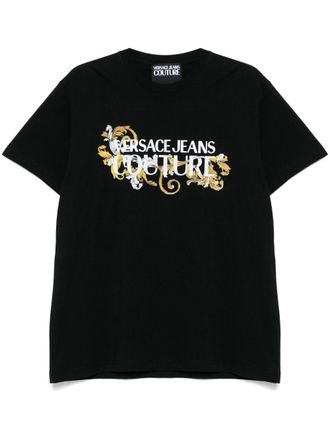 Versace Jeans Couture t-shirt à logo imprimé - Noir