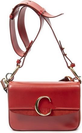 Chlo&eacute; Crossbody Bags - C Double Carry Bag - Gr. unisize - in Rot - f&uuml;r Damen