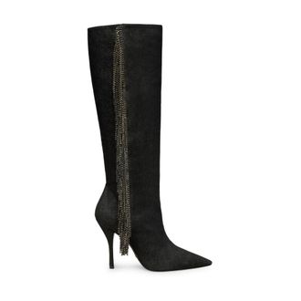 Stuart Weitzman Crystal Fringe Kniehohe Stiefel - - Shoes - Damen - Schwarzk - 37 EU