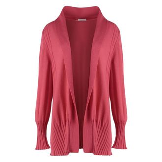 Malo Luxuri&ouml;ser Cashmere Cardigan mit Rippenb&uuml;ndchen - - Knitwear - Damen - Rot - XS