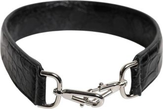 Dolce & Gabbana Luxuri&ouml;ser Schulterriemen aus Alligatorleder - - Bags - Damen - Schwarzk - ONE SIZE
