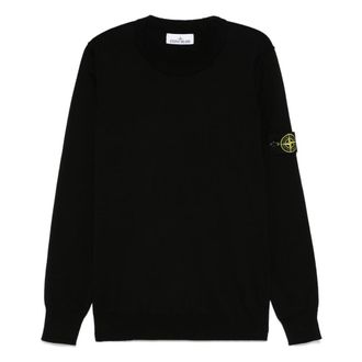 Stone Island L&auml;ssiger Strickpullover - - Knitwear - Herren - Schwarzk - M