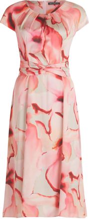 Betty Barclay Damen Sommerkleid mit Raffung 44, Cream/Rosé