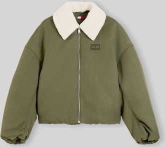 Tommy Jeans Loose Fit Blouson mit Umlegekragen in Teddy-Optik