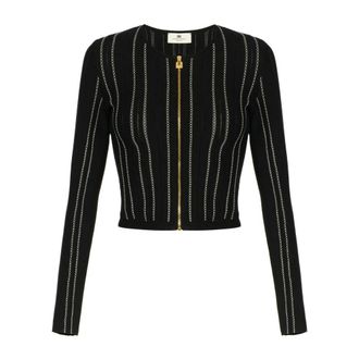 Elisabetta Franchi Strickcardigan - - Knitwear - Damen - Schwarzk - XL