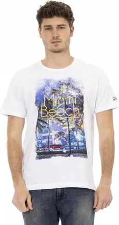 Trussardi Homme, Tops, Blanc, Taille: 3XL Action Short Sleeve T-Shirt
