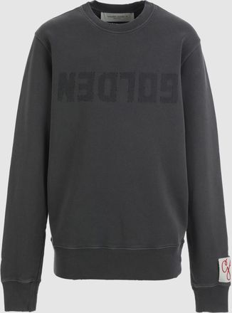 Golden Goose Sweatshirt Homme Golden Coton Gris Anthracite