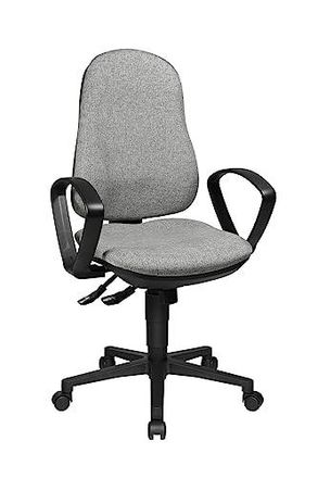 Topstar Topstar Support SY Bürostuhl, Schreibtischstuhl, inkl. Armlehnen B2(B), Bezugsstoff hellgrau, 55 x 58 x 113 cm