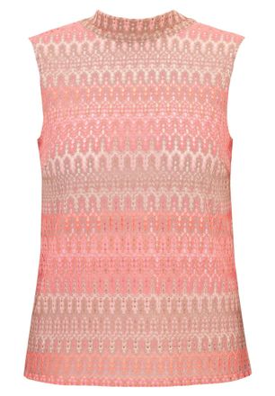 Cartoon Damen Blusentop ohne Arm 42, Rosa/Taupe