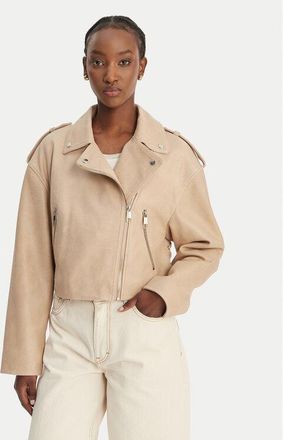 HUGO BOSS Lederjacke C_Salace 50554143 Beige Regular Fit