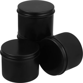 Artibetter TOYANDONA 4 St&uuml;ck Schwarze Aluminiumdosen 120 ml mit Schraubverschluss Runde Kompakte Metallbeh&auml;lter f&uuml;r Tee S&uuml;&szlig;igkeiten Kosmetik Wiederverwendbare Ar