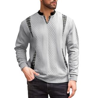 Generic Sweat-shirt pour homme - Pull chaud - Mode d&eacute;contract&eacute; - Automne et hiver - Pour homme - D&eacute;contract&eacute; - Col montant - Manches longues - Tricot sans cap