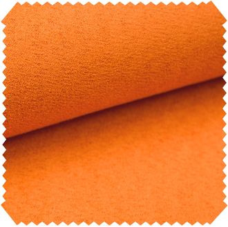 Novely ALPEN Polsterstoff im Wildleder-Look - Velours-Microfaser-Möbelstoff - Pflegeleichte Meterware 1lfm | Farbe: 51 Orange