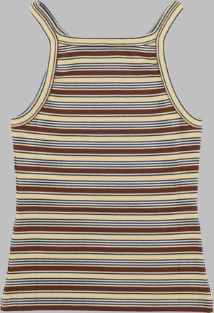 Fendi Striped Cotton Tank Top - Multicolor