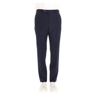 Pantaloni Torino Pantalone in lana vergine goffrata Slim Jogger - - Trousers - Herren - Blau - S