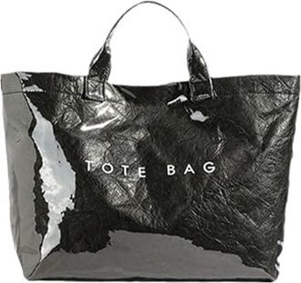 Generic Sacs fourre-tout pour femme | Sac &agrave; poign&eacute;e sup&eacute;rieure | Sacs Hobo | Grand sac fourre-tout tendance en papier | Sac fourre-tout imprim&eacute; lettre | Sacs 