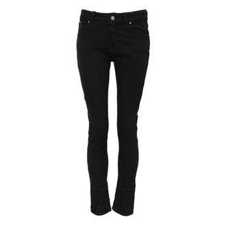 Dolce & Gabbana Schwarze Logo Skinny Denim Jeans - - Jeans - Damen - Schwarzk - XS