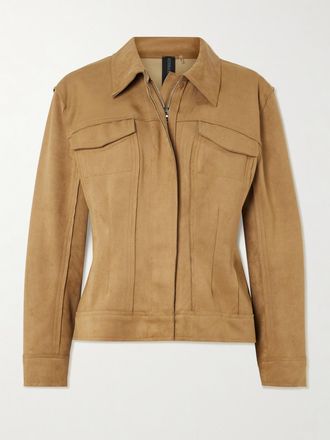 Norma Kamali Geb&uuml;rstete Jacke - Braun