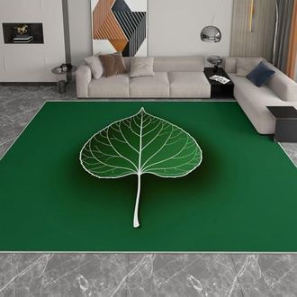 Generic Tapis Chambre Enfants, Tapis Salon Poils Courts Minimaliste R&eacute;aliste Plantes Feuilles Soft-Touch Entretien Facile - Paillasson Lavable en Machine pour