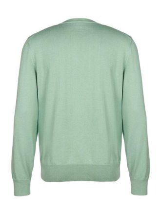 BOSS Strickpullover BOSS Men Black gr&uuml;n,Freizeit,Baumwolle,Unifarben,Rundhals,Lang,Regular Fit