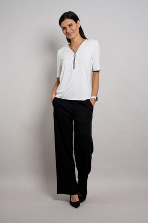 Seidel Moden V-Shirt mit Rei&szlig;verschluss am Kragen - MADE IN GERMANY