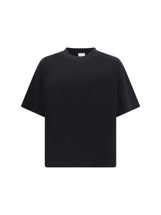 Dries Van Noten Mens Monochrome Cotton T-Shirt Black T-Shirts And Polos