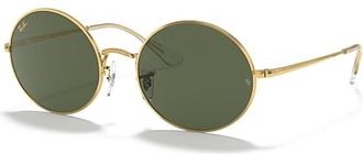 Ray-Ban Oval 1970 Sonnenbrillen Gold Fassung Gr&uuml;n Glas 54-19