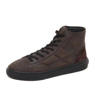 Hogan Homme, Chaussures, Brun, Taille: 43 1/2 EU Hi Top H Stitching