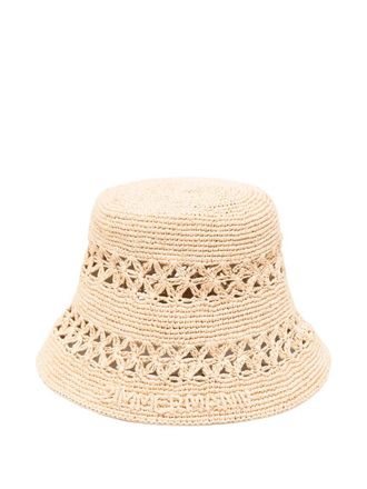 Zimmermann Womens Raffia Bucket Hat Aw26 W