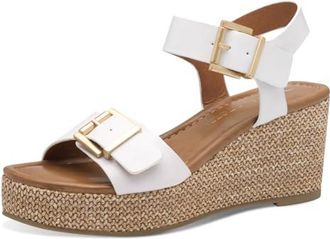 Marco Tozzi Sandales compensées pour Femme 2-28389-44, Blanc., 38 EU