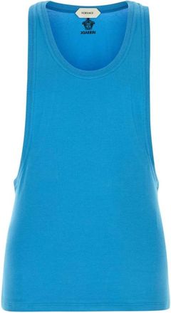 Versace Homme, Tops, Bleu, Taille: XL D&eacute;bardeur en jersey de coton