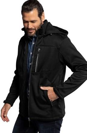 JP1880 Veste Softshell entièrement Fonctionnelle, Noir, 3XL Haut Homme