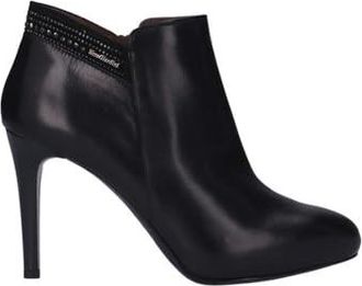 Nero Giardini I013461DE Bottines Femme en Cuir Et Cuir Velours - Noir 36 EU