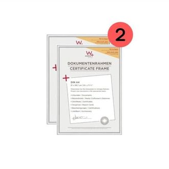 Walther Design Bilderrahmen silber 21 x 29,7 cm (DIN A4) mit Kunstglas Doppelpack, New Lifestyle Kunststoffrahmen KVX130SD