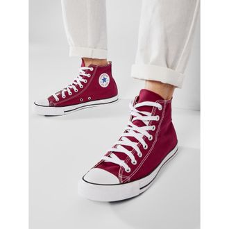Converse Sneakers aus Stoff Converse All Star Hi Maroon M9613 Dunkelrot