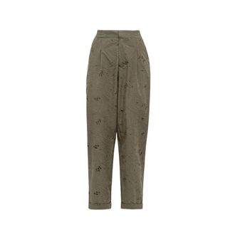 Alpha Studio Plissierte Hose - - Trousers - Damen - Grau - L