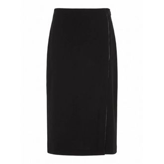 Jil Sander Jupe Midi Effiloch&eacute;e - Femme - Jupes - Noir - Taille: 44 FR