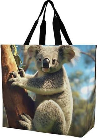 Generic Ours Koala Sac A Main Femmes R&eacute;utilisable Tote Bag Pliable Sac Fourre-Tout Pour Travail Voyage Plage
