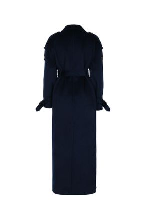 Elisabetta Franchi Belt Coat - Navy