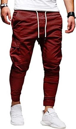 TOMWELL Hommes Pantalon Cargo Homme Jogging Bas de Survêtement Slim Fit Pantalon de Sport Jogging Mode Pantalon Travail de Loisirs Casual Workout avec Poches 