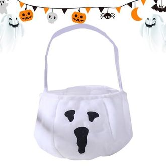 Generico Sacs à friandises dHalloween - Sac réutilisable avec poignées pour bonbons - Organisateur de cadeaux de grande capacité pour tricks blague fête garçon