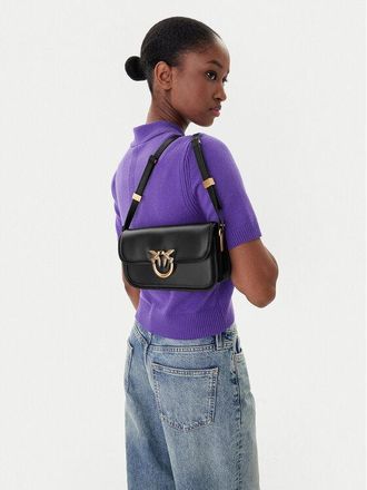 Pinko Handtasche Love Box Baguette Al 25-26 PLTT 105083 A26L Schwarz