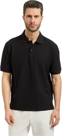 A|X Armani Exchange Homme, Tops, Noir, Taille: L Polo Jacquard en Coton Merceris&eacute;