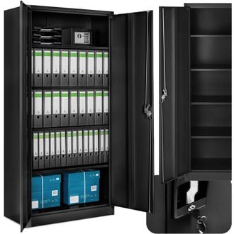 TecTake Tectake - Armoire de classement m&eacute;tallique 180x80x40cm - 5 &eacute;tag&egrave;res en acier laqu&eacute; &eacute;poxy - Capacit&eacute; 40kg par &eacute;tag&egrave;re - Montage facile