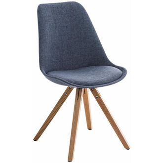 Clp Chaise de salle &agrave; manger scandin&eacute;e en tissu &eacute;l&eacute;gant salon tissu diff&eacute;rentes couleurs Couleur : Bleu