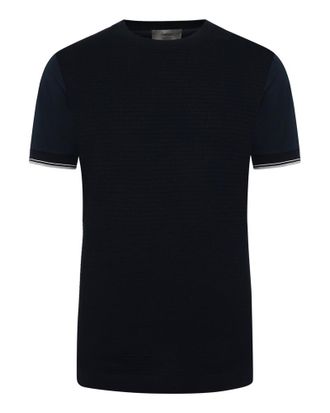 Ferrante Strukturiertes Jersey T-Shirt mit Stretchanteil in