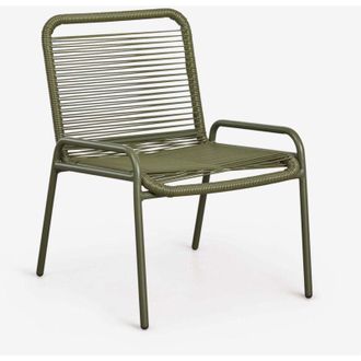 Sklum Gartenstuhl aus Stahl und synthetischem Rattan Kuorin Tiefes Gr&uuml;n Olive
